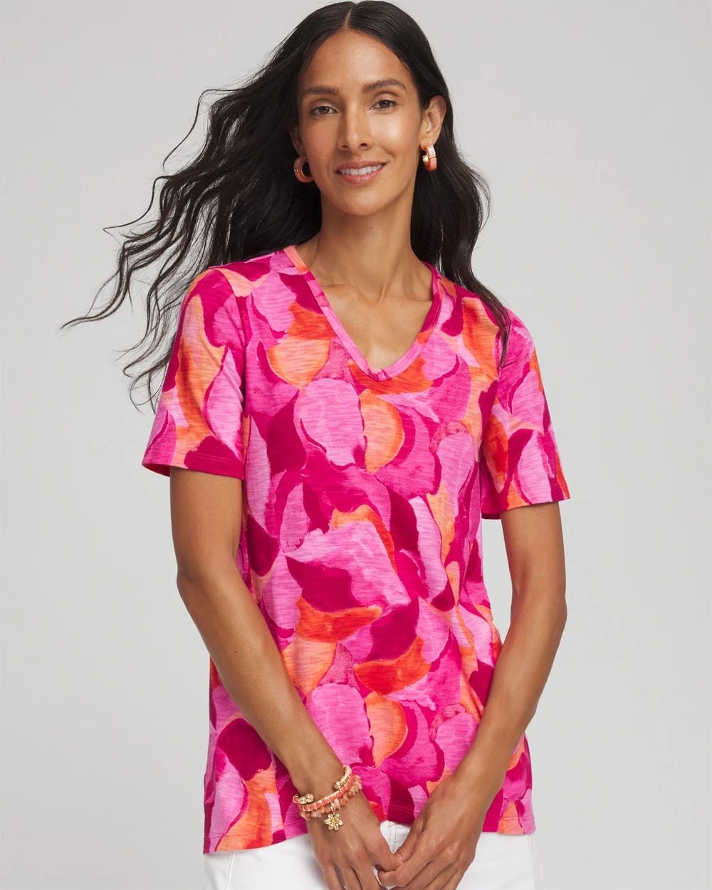 Watercolor Short Sleeve Forward-Seam Tee | Chico's